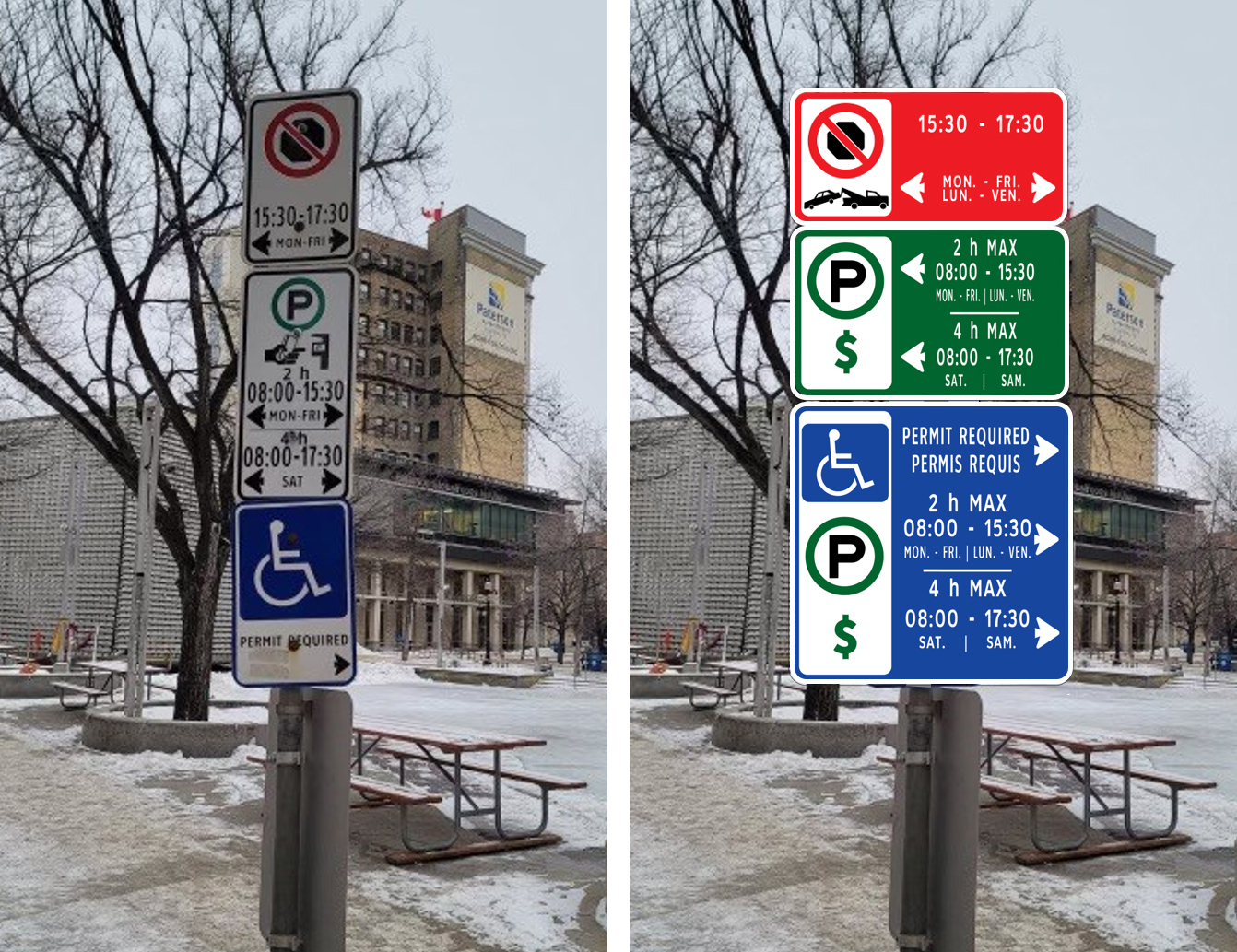 New parking signage installed in Exchange District | City of Winnipeg